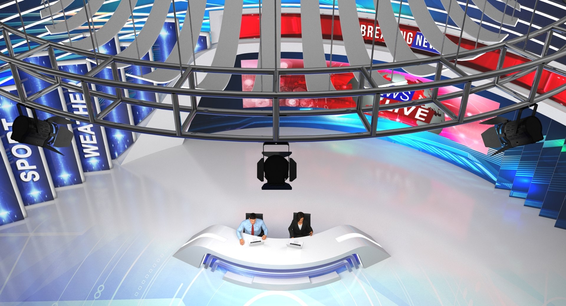 Tv news studio camera 3D - TurboSquid 1284041
