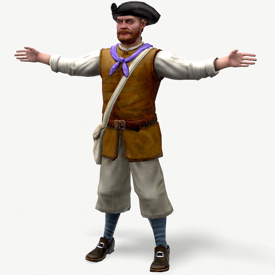 3D medieval merchant model - TurboSquid 2100042