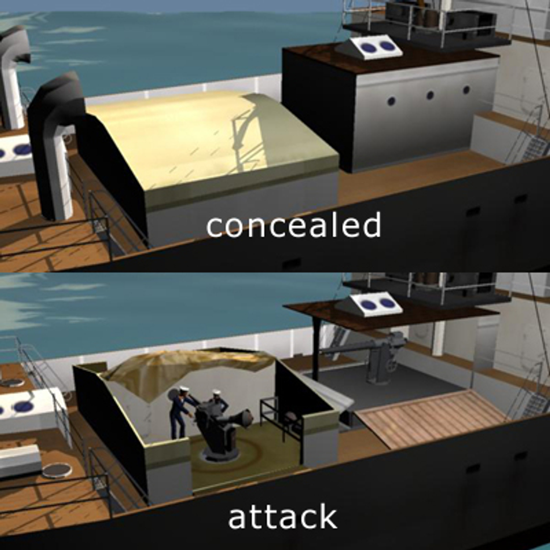ww1 q-ship ship 3d model