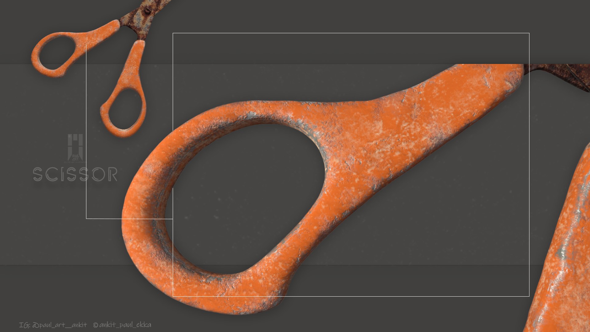 3D Old Used Rusty Scissor - TurboSquid 1570088