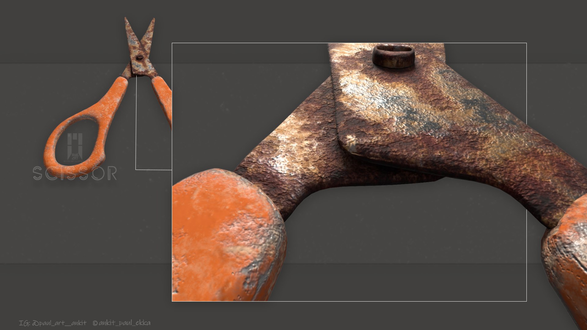 3D Old Used Rusty Scissor - TurboSquid 1570088