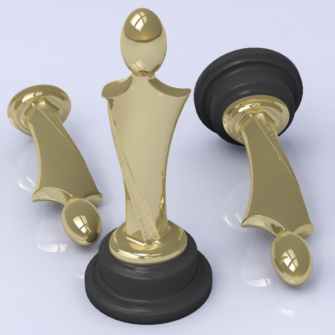 Metal Trophy Figure 3d Model