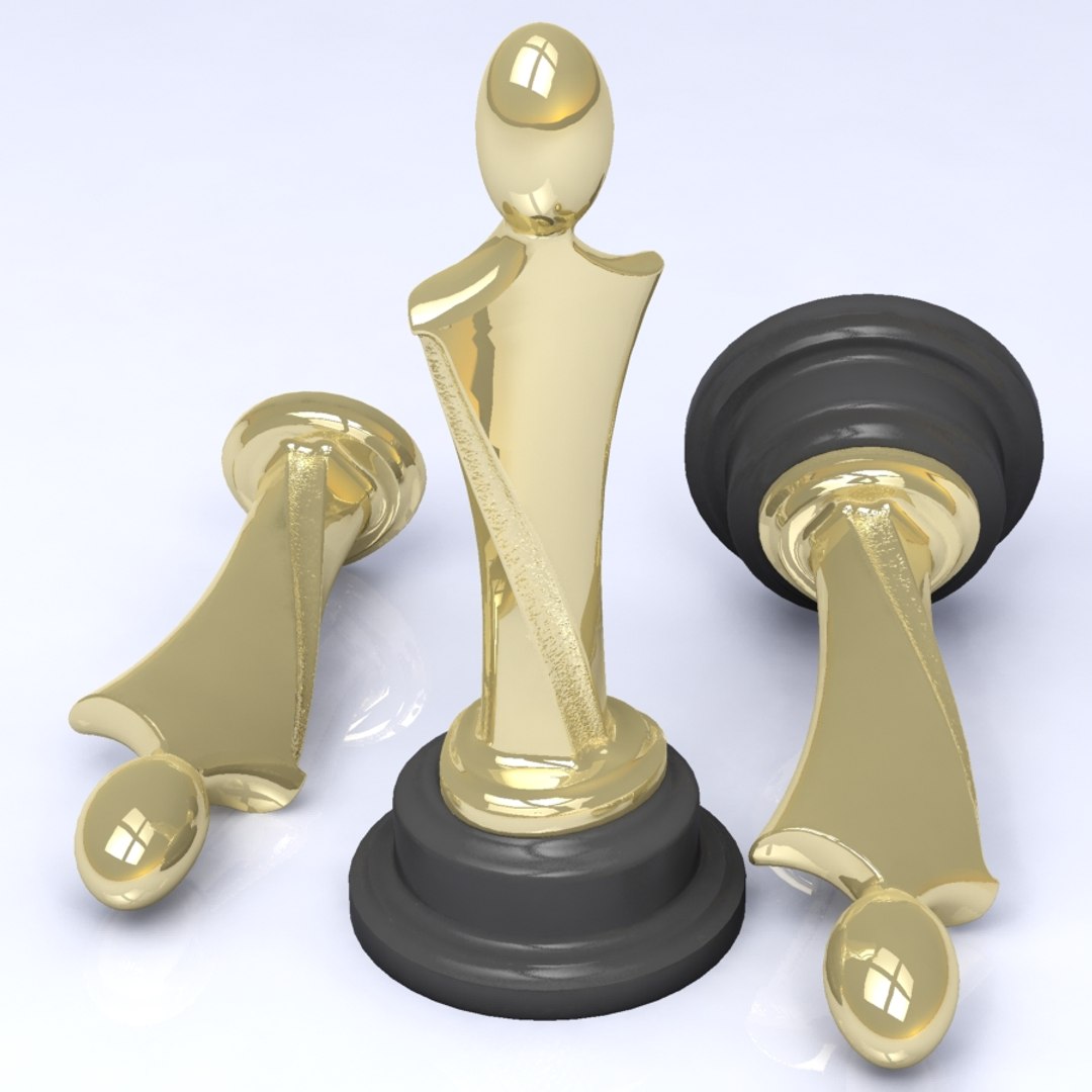 Metal Trophy Figure 3d Model