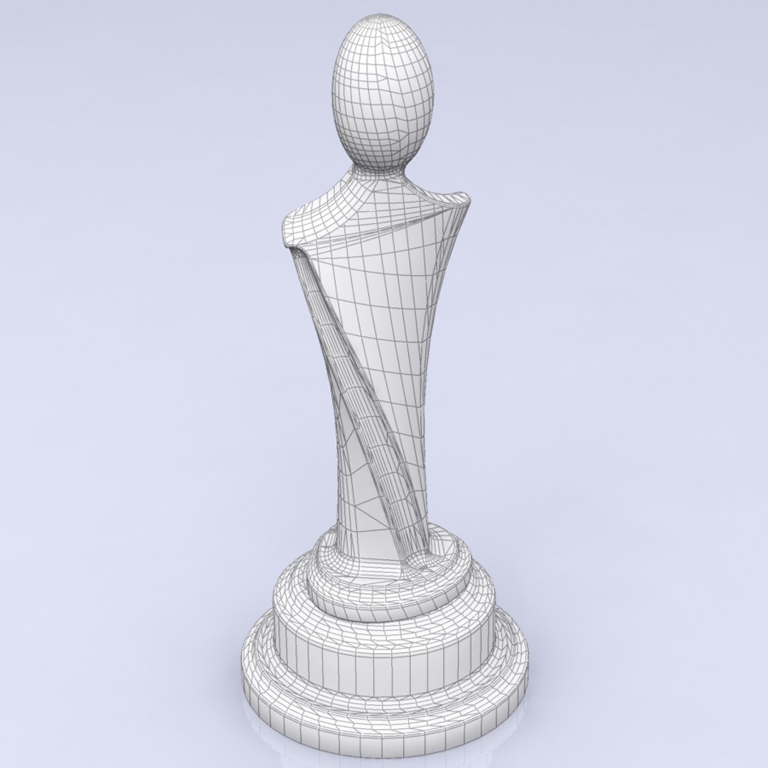 Metal Trophy Figure 3d Model