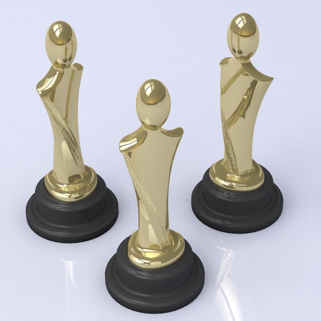 Metal Trophy Figure 3d Model