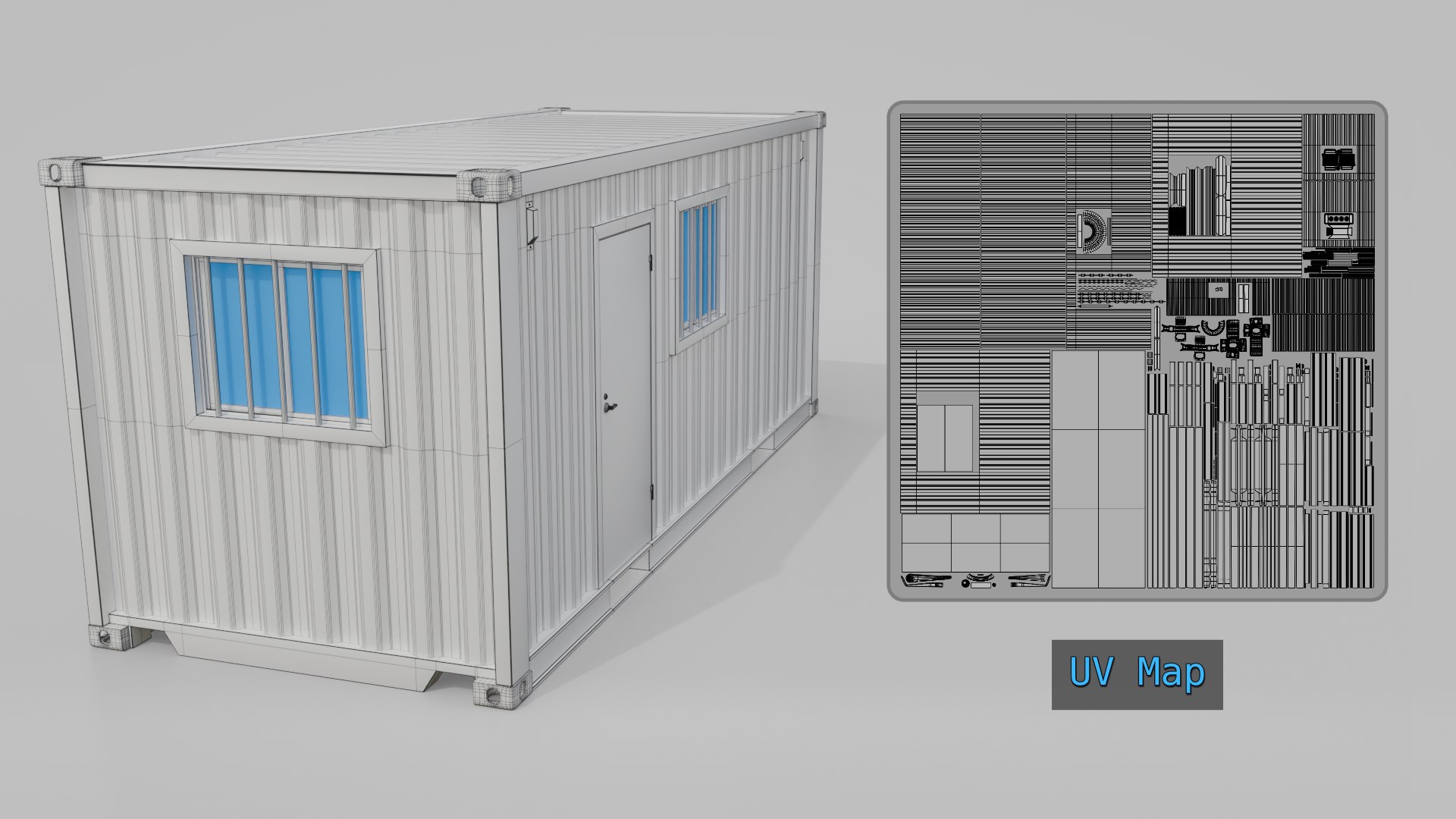20ft Modified Shipping Container Room - Versatile Modular Space 3D ...