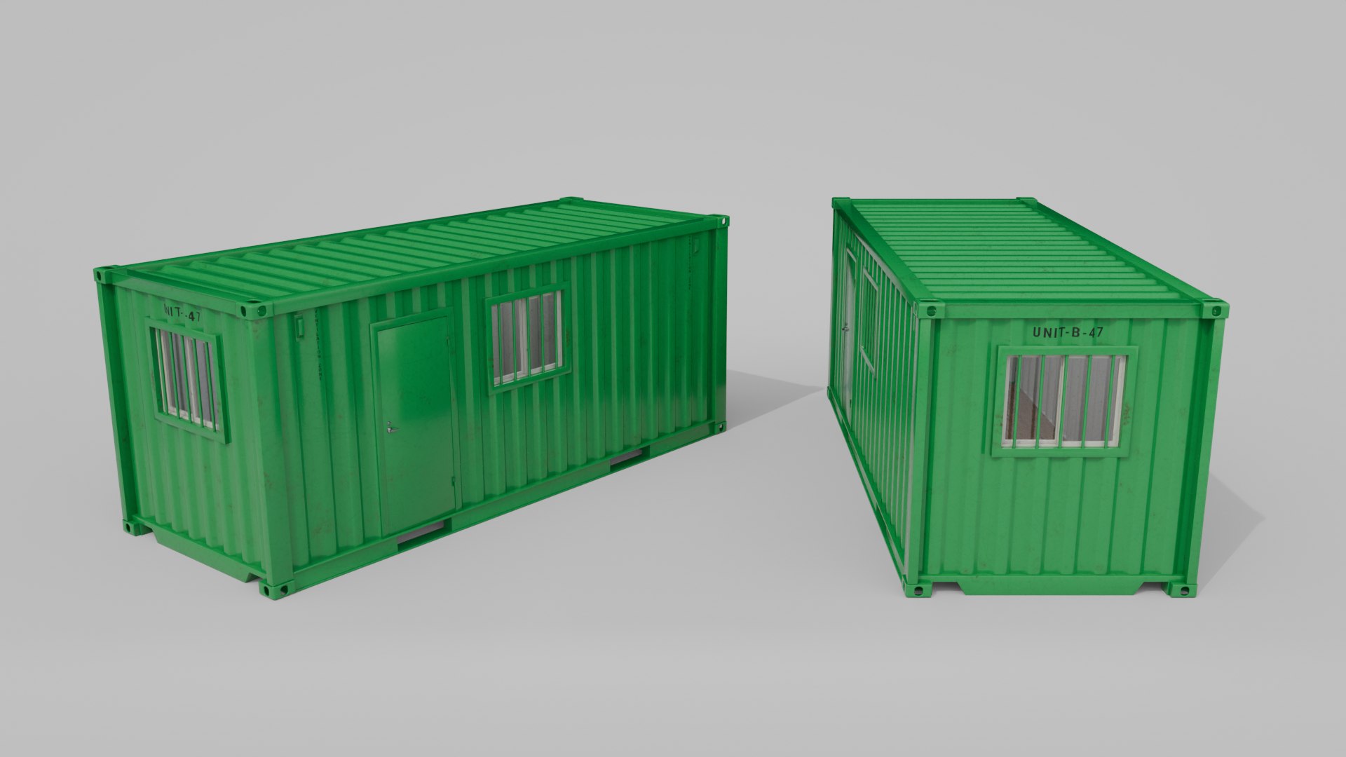 20ft Modified Shipping Container Room - Versatile Modular Space 3D ...