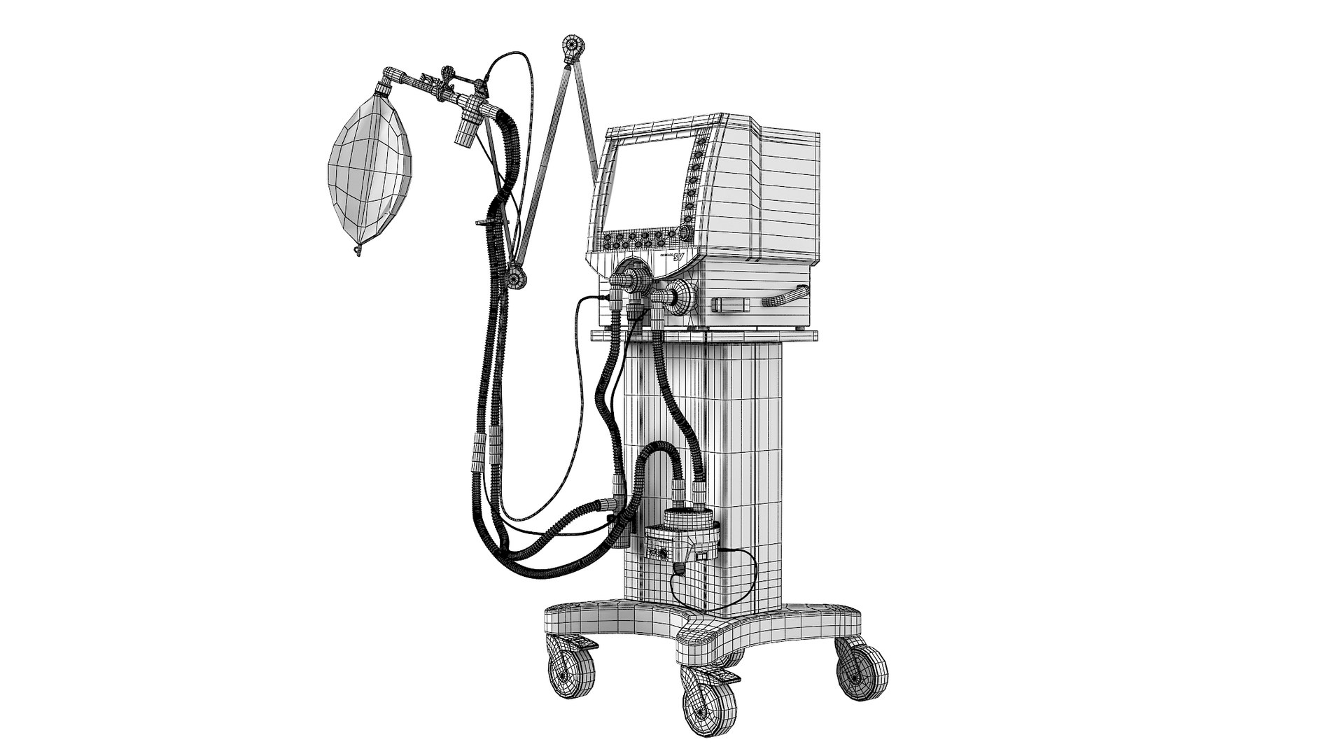 Medical Artificial Lung Ventilation Model - TurboSquid 1532880
