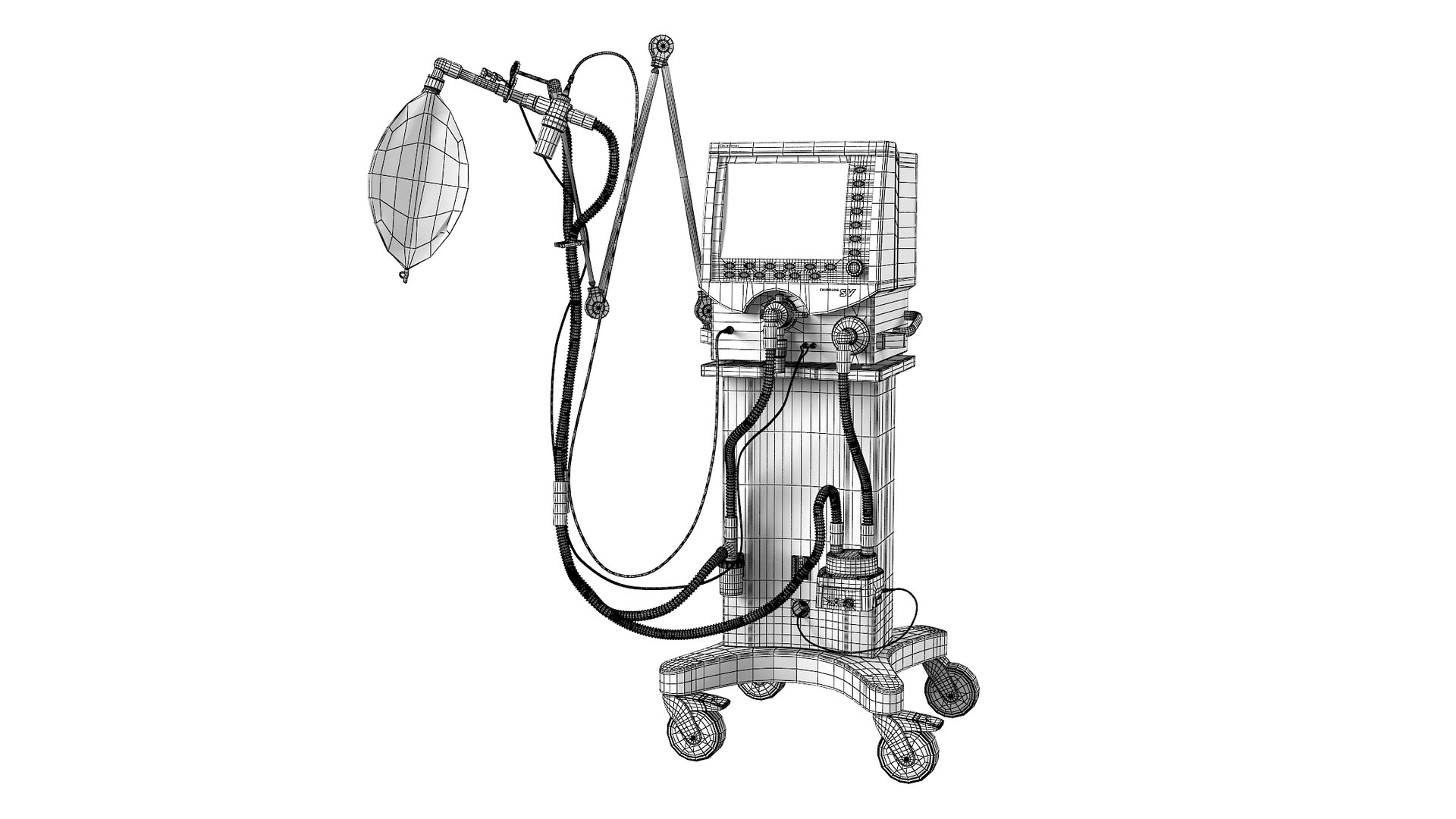Medical Artificial Lung Ventilation Model - TurboSquid 1532880