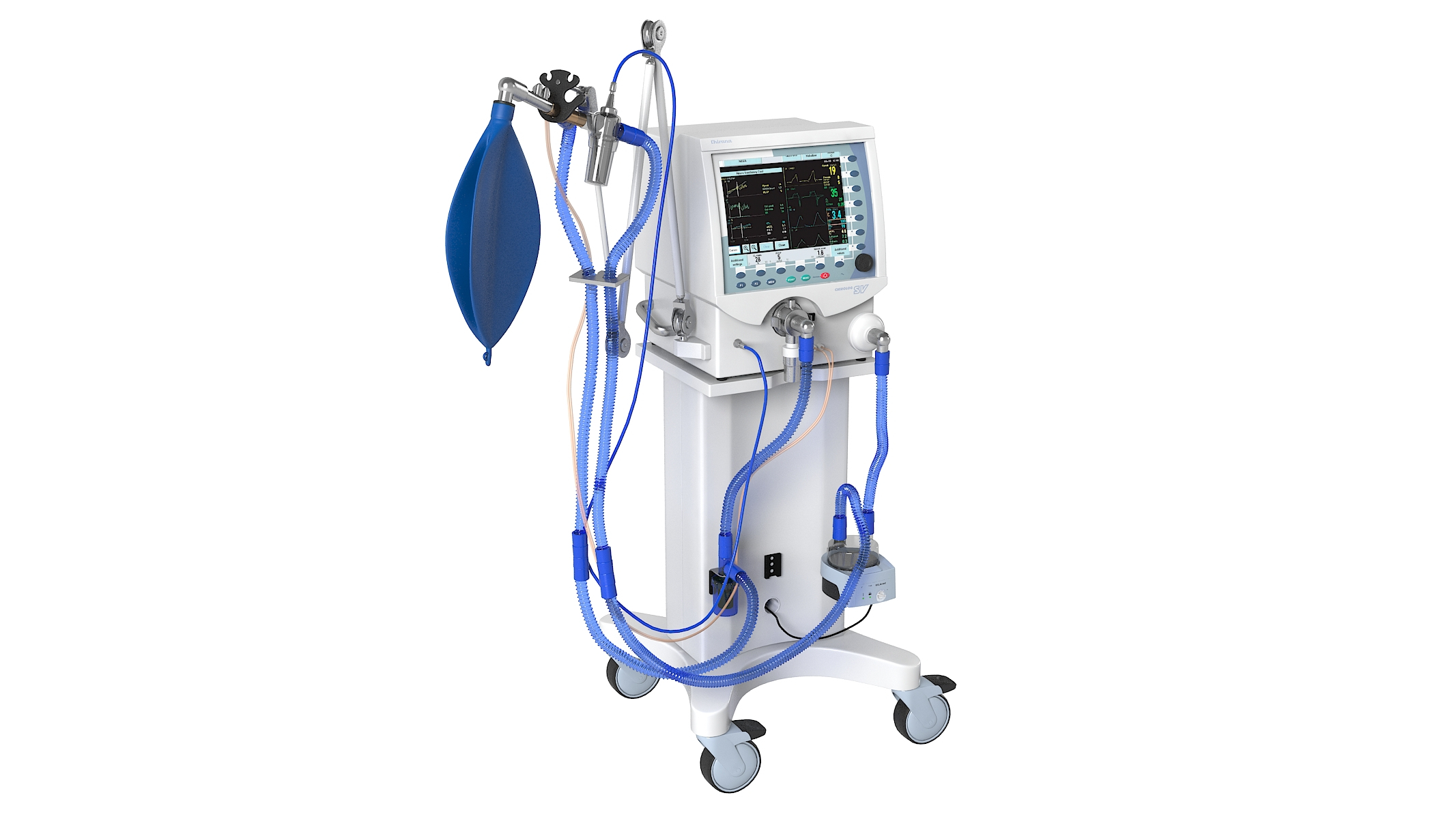 Medical artificial lung ventilation model - TurboSquid 1532880