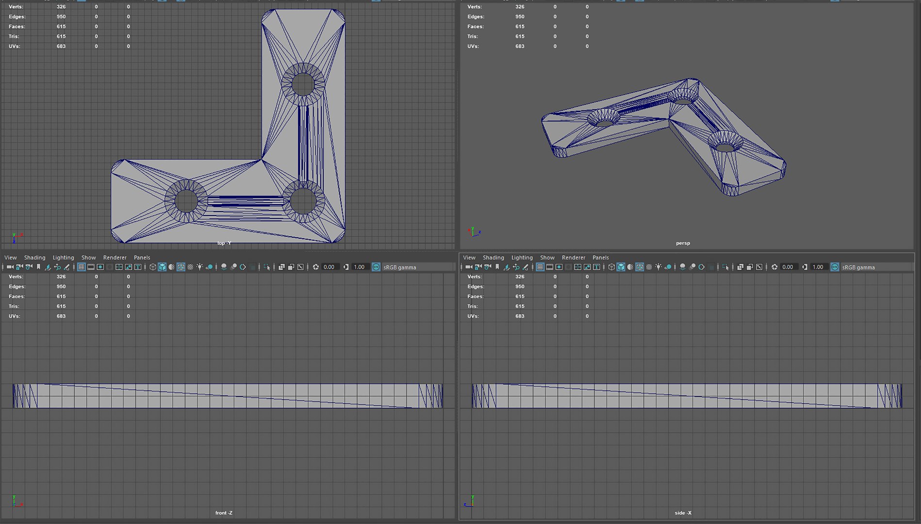 Flat L-shaped square model - TurboSquid 2173430