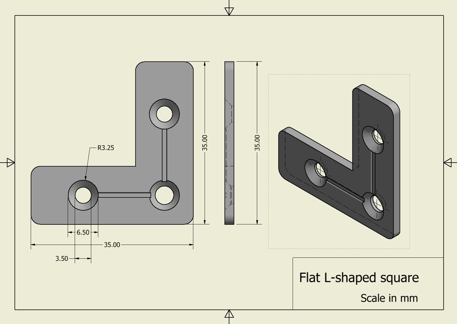 Flat L-shaped square model - TurboSquid 2173430