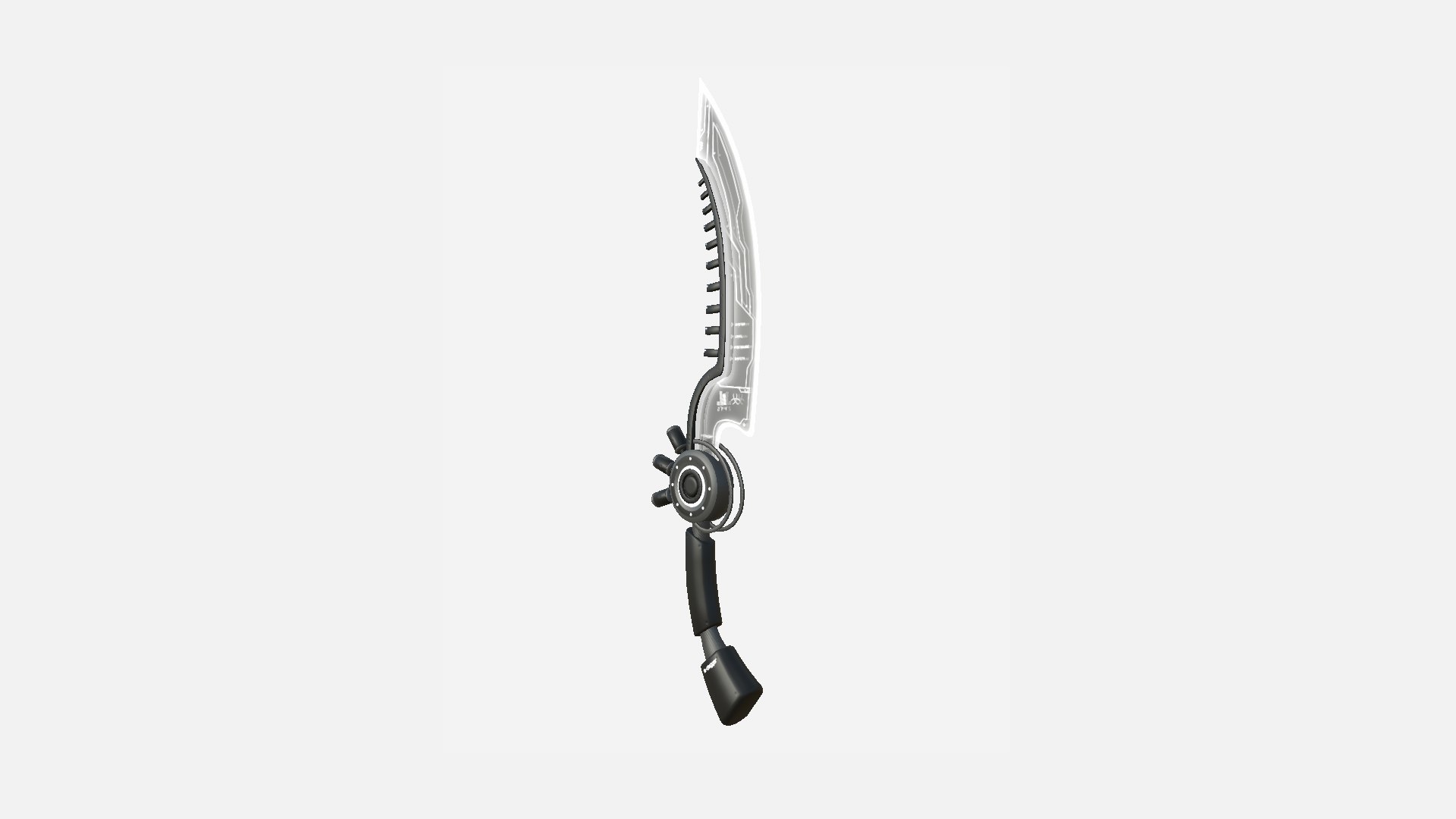 SciFi Dagger A07 Black White - Sci Fi Weapon Design Model - TurboSquid ...