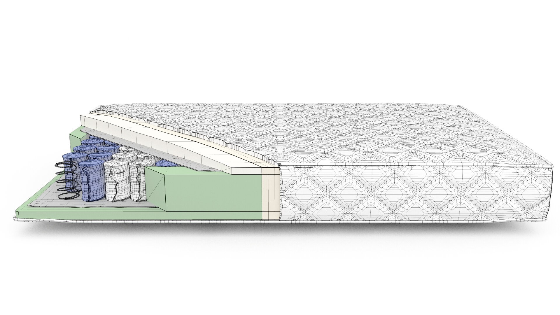 3D Mattress Cross Section - TurboSquid 2426540