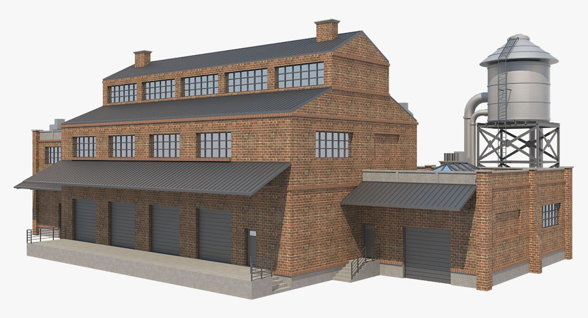 3D Factory Building Model - TurboSquid 1254913