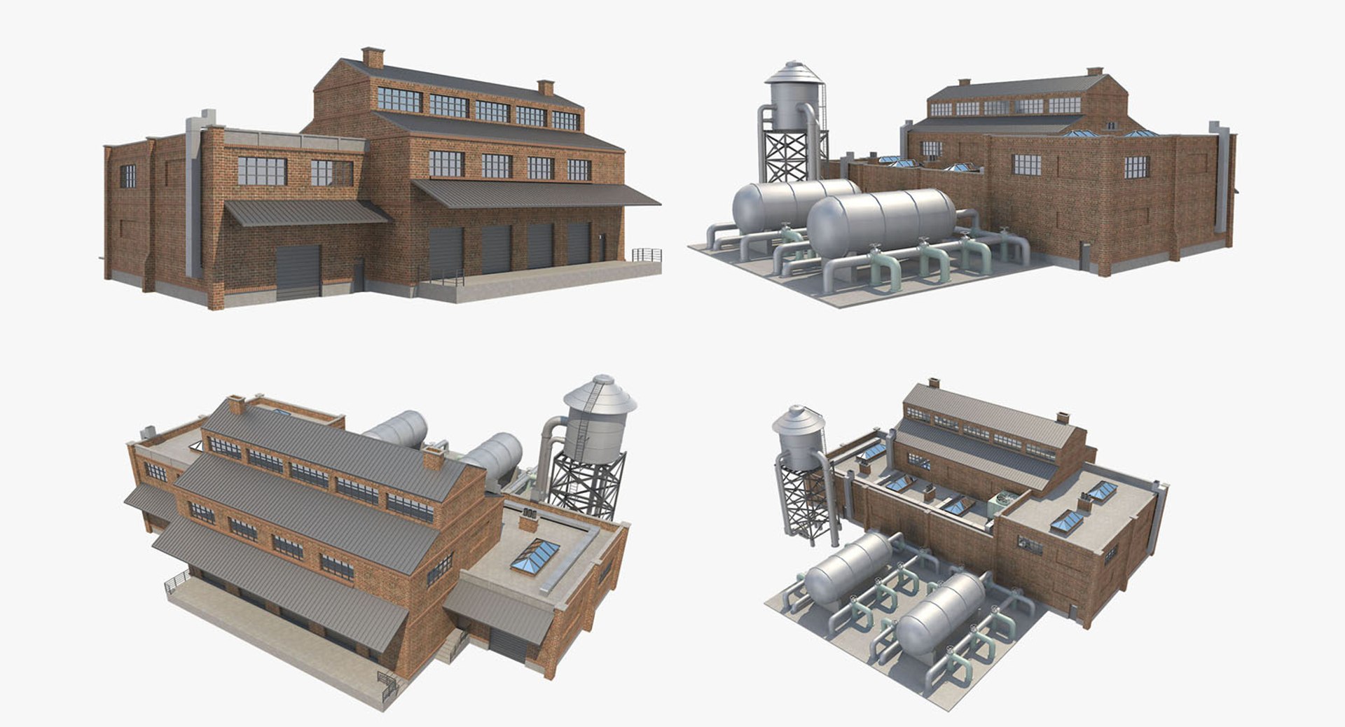 3D Factory Building Model - TurboSquid 1254913
