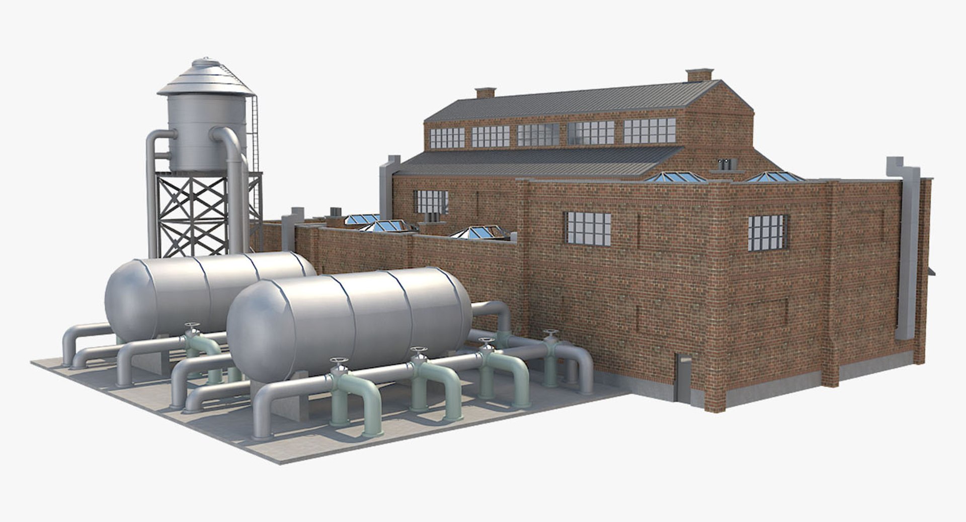 3D Factory Building Model - TurboSquid 1254913