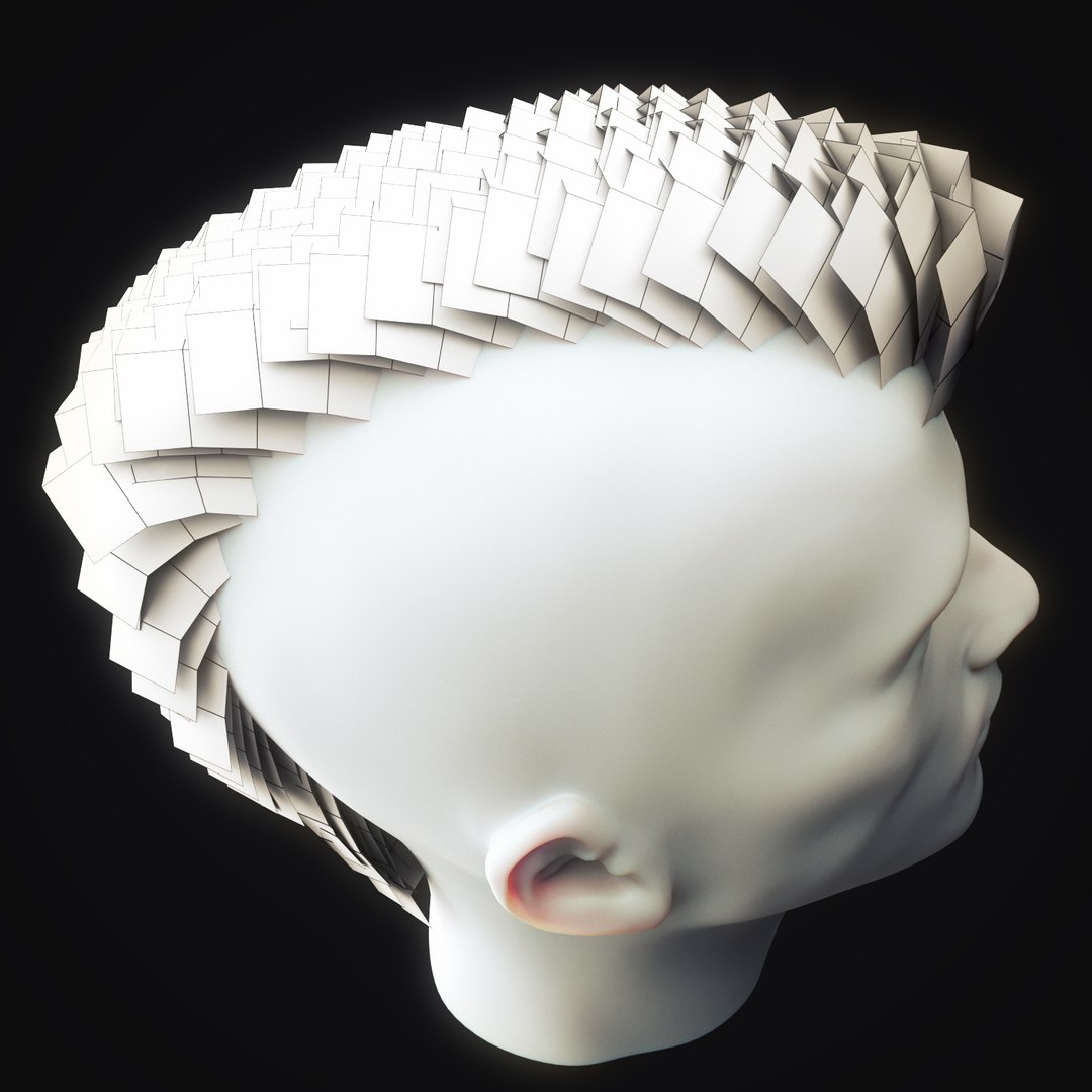 Punk Hairstyle 2 3D Model - TurboSquid 1493489