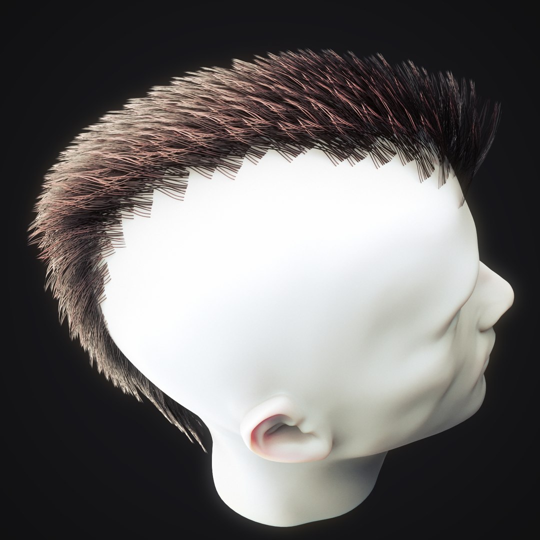 Punk Hairstyle 2 3D Model - TurboSquid 1493489