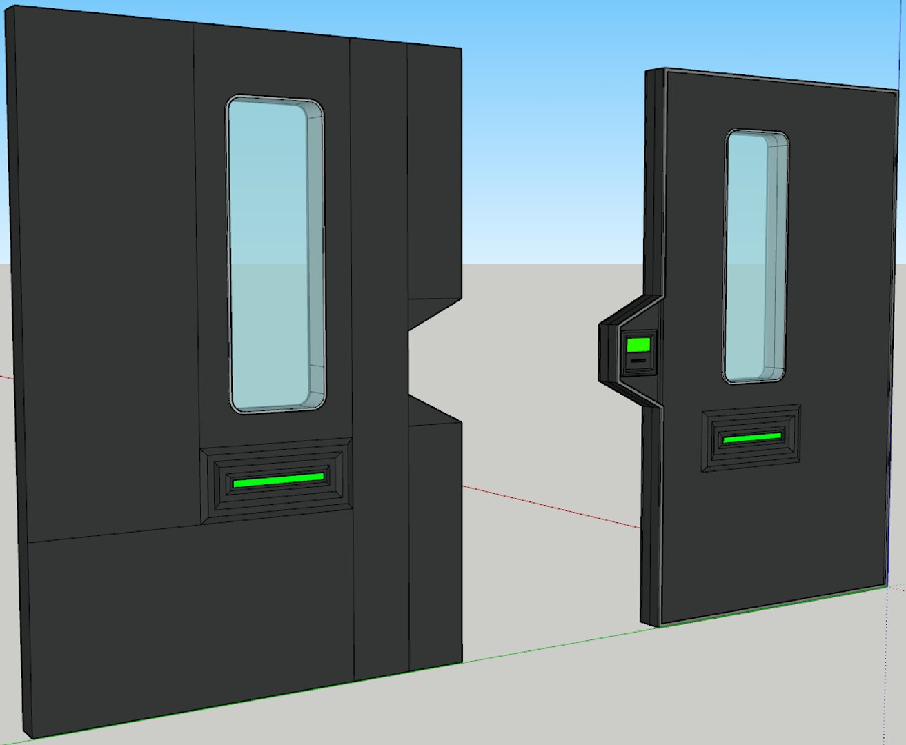 Sci-fi Doors Animation Model - TurboSquid 1188827