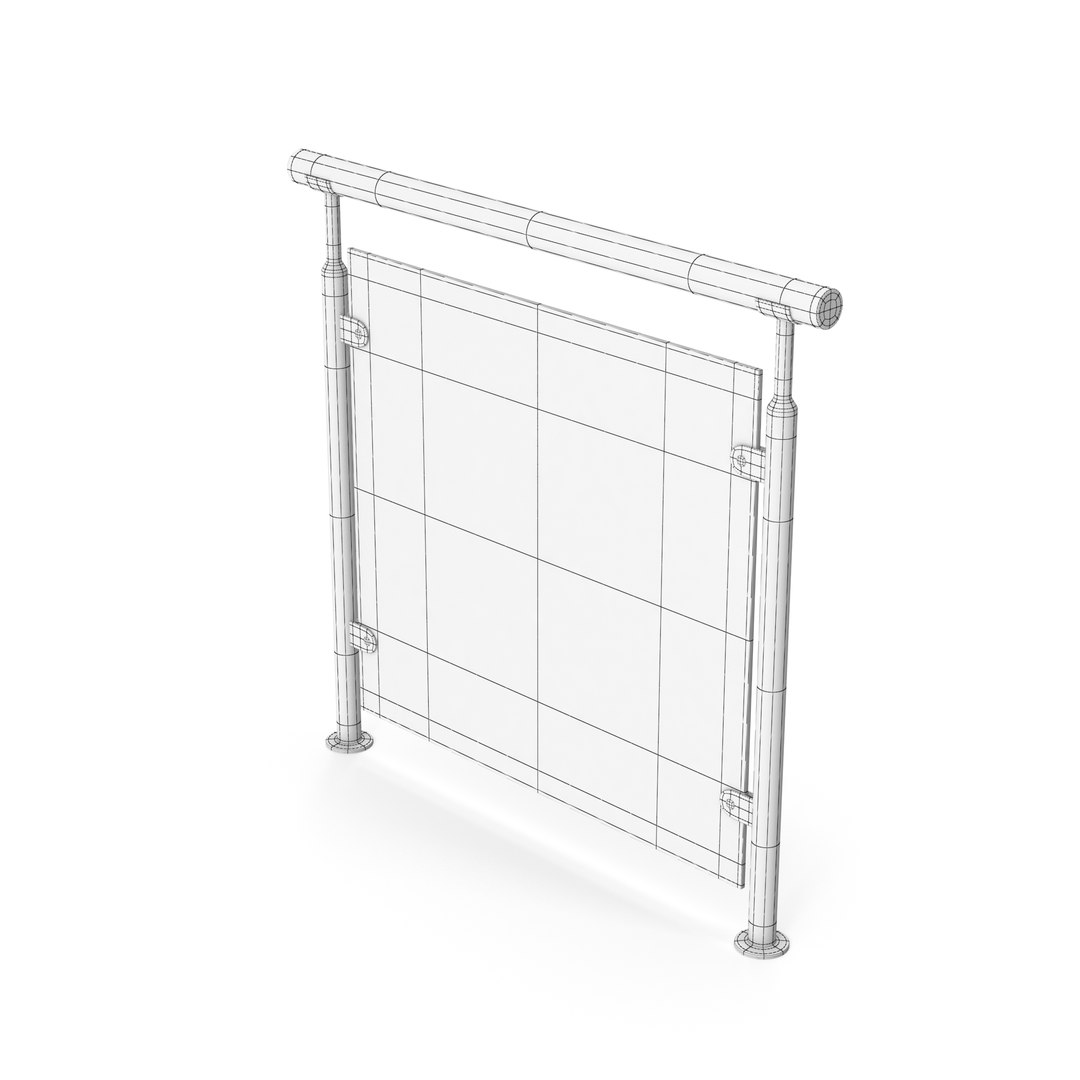 Glass Railing 3D model - TurboSquid 2180633