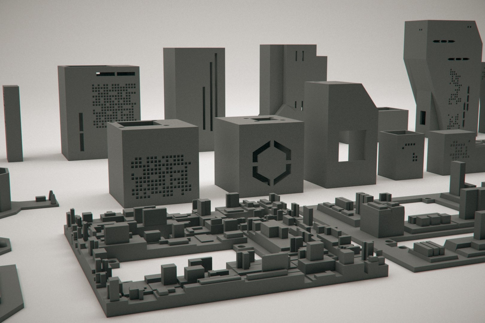 3D Printing Futuristic City Kit Bash 3D - TurboSquid 1832625