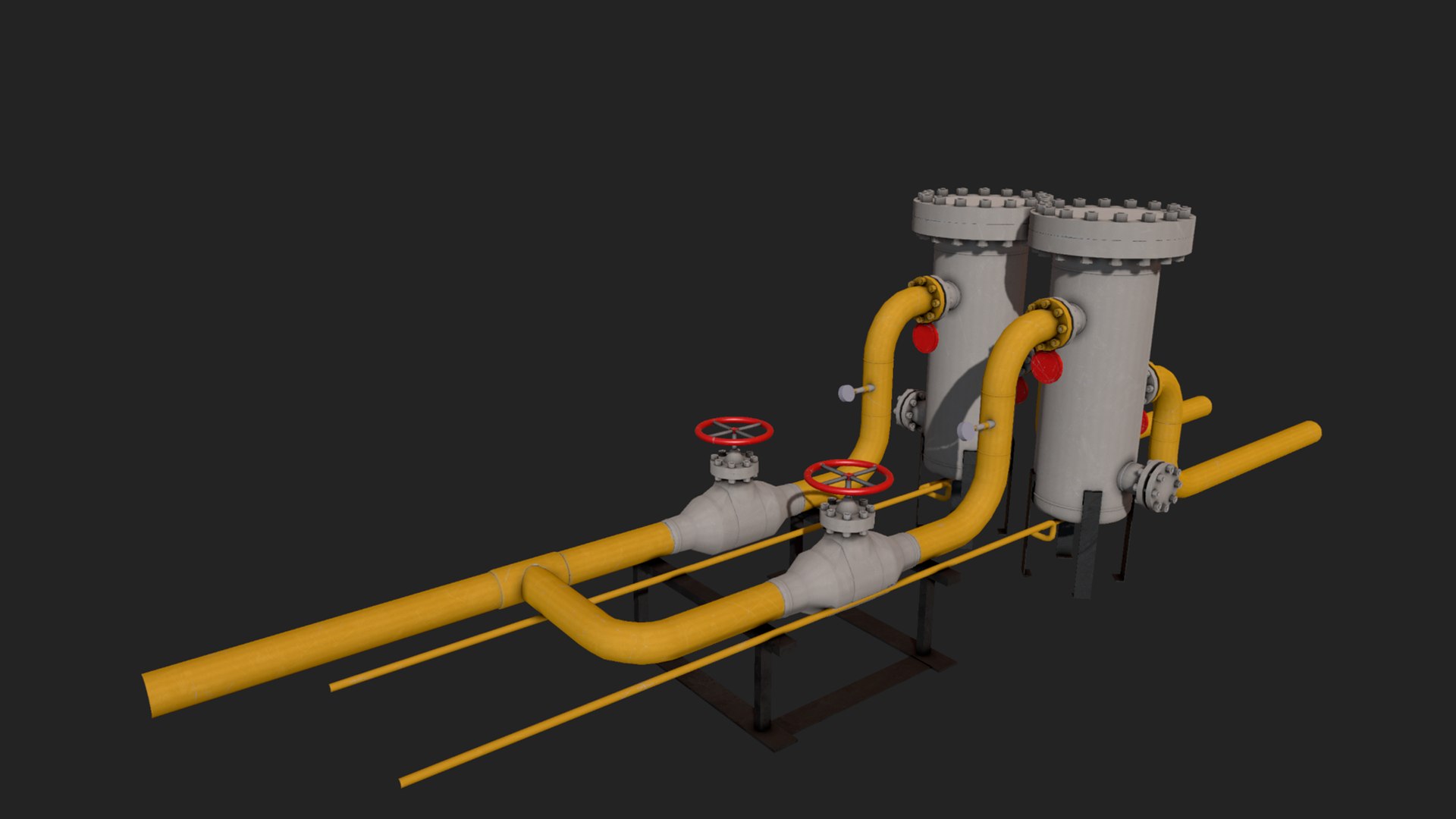 Gas Pipes 3D Model - TurboSquid 1196399
