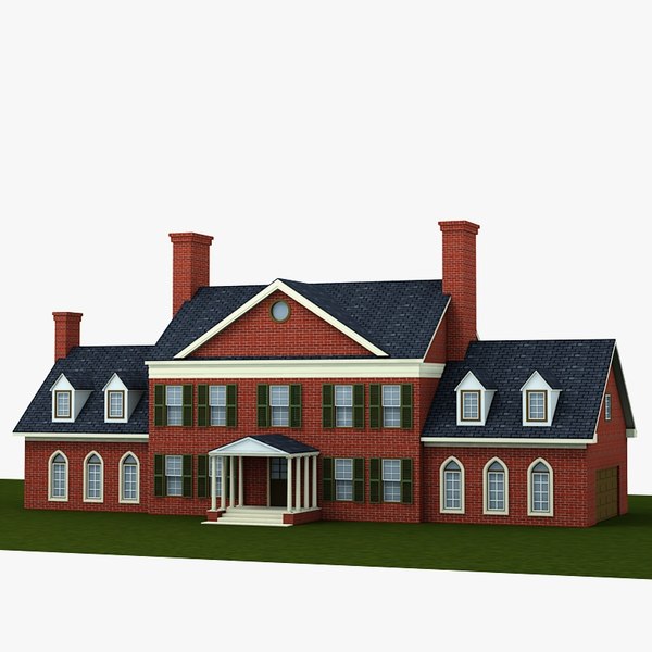 3d farmhouse building