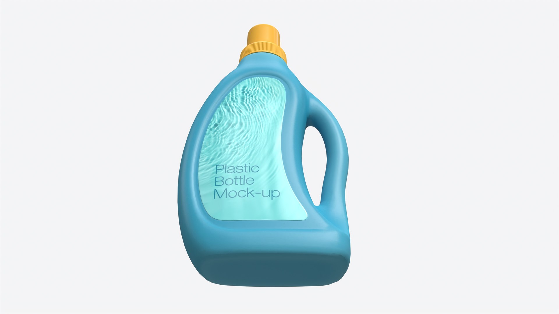 3D Plastic Bottle With Handle And Sticker Mockup 01 - TurboSquid 2126561