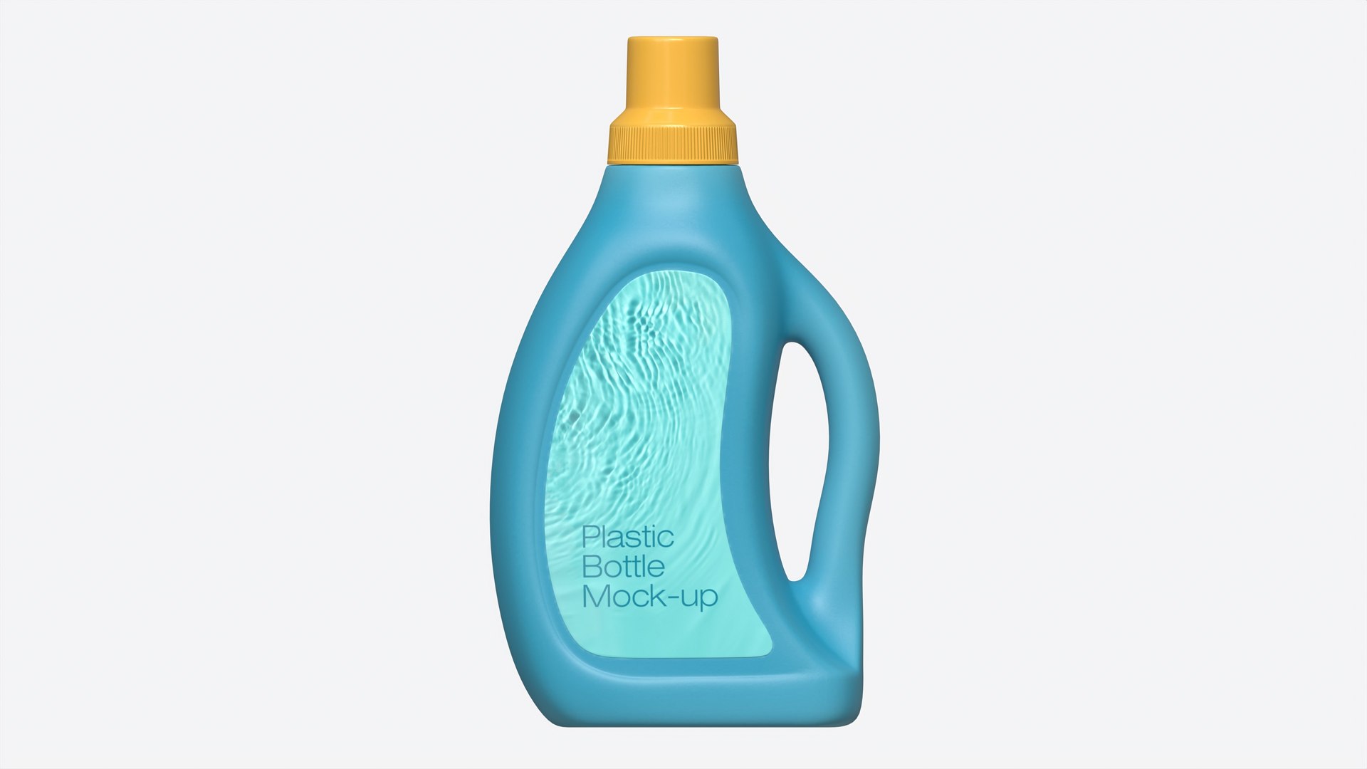 3D Plastic Bottle With Handle And Sticker Mockup 01 - TurboSquid 2126561