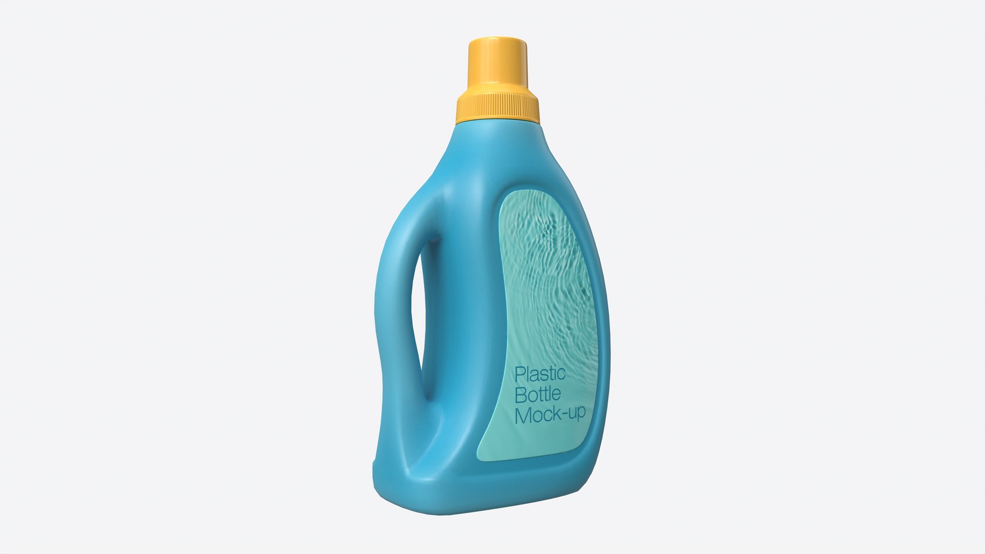 3D Plastic Bottle With Handle And Sticker Mockup 01 - TurboSquid 2126561