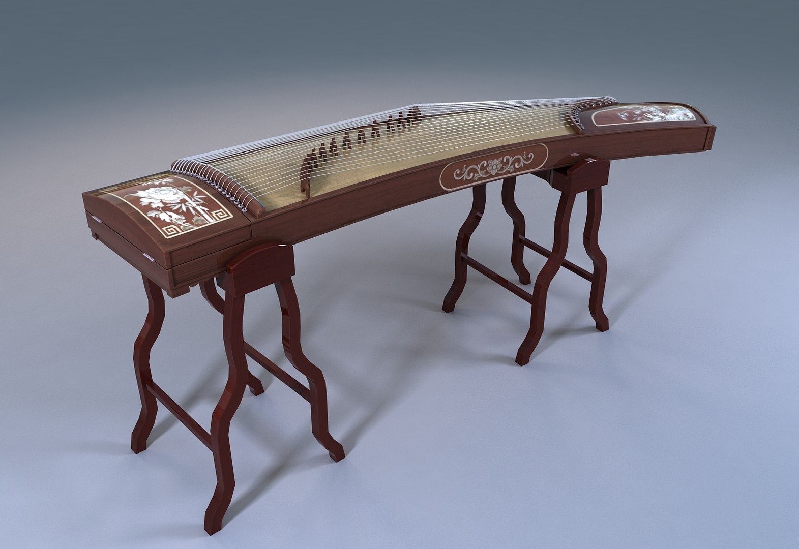 3D Zither Chinese Musical - TurboSquid 1537309