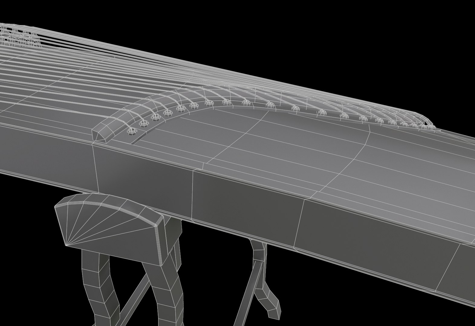 3D Zither Chinese Musical - TurboSquid 1537309