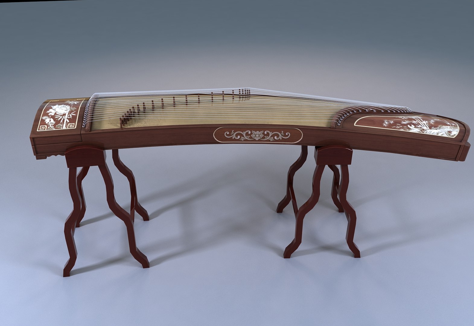 3D Zither Chinese Musical - TurboSquid 1537309