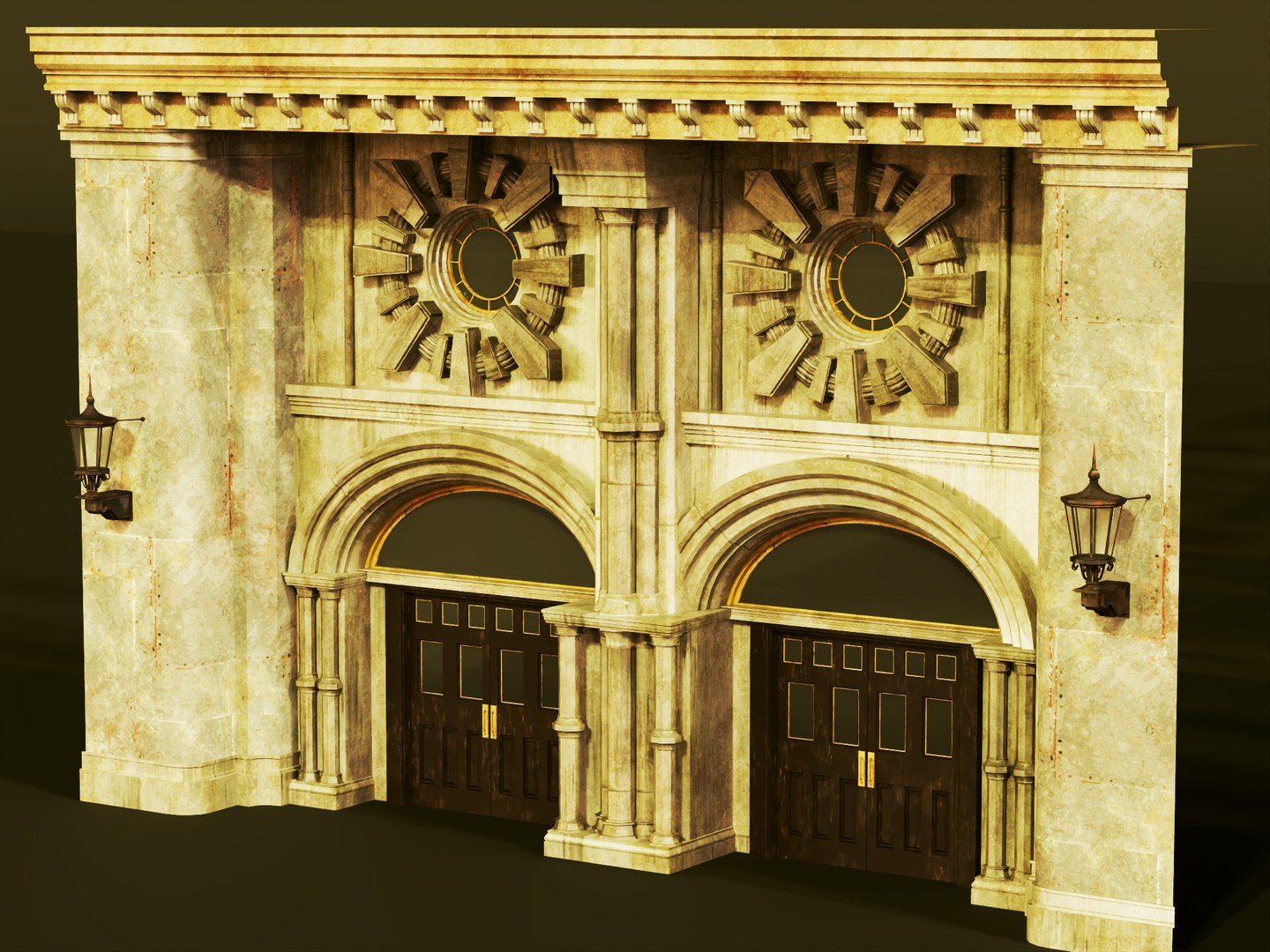 Neoclassical Facade Windows Doors Arches Pack 3D Model - TurboSquid 2520266