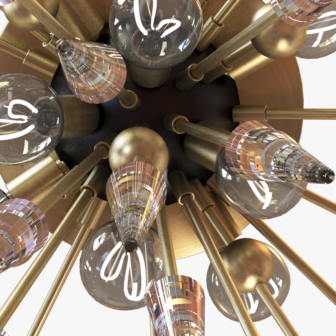 3d Chandelier Light Sparta Lamping Model