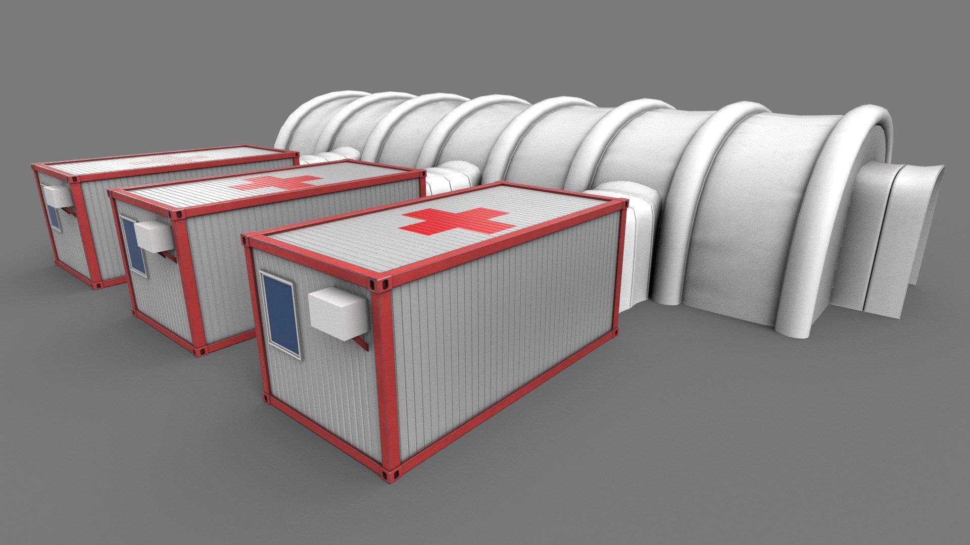 3D Ready Field Inflatable Hospital - TurboSquid 1557221