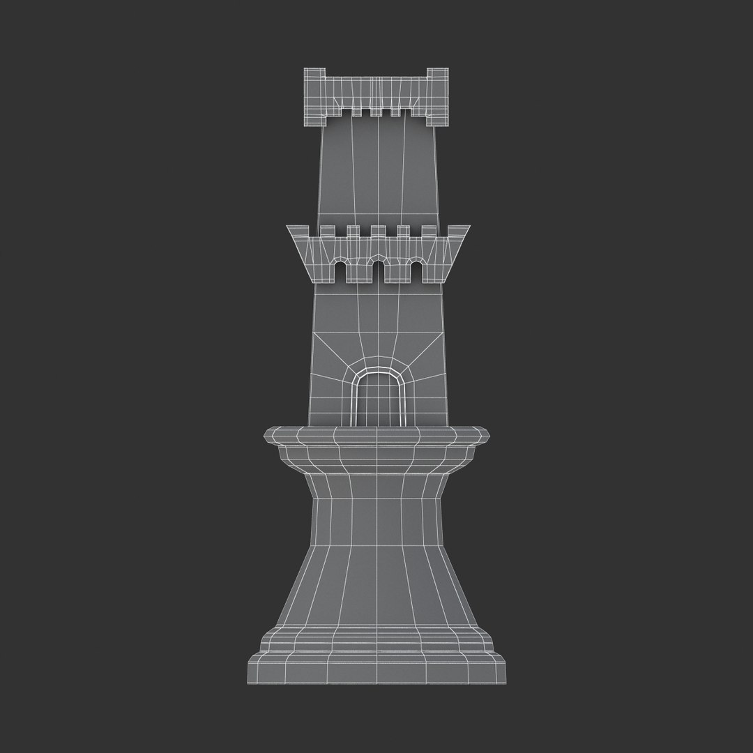 3D Rook Chess Realistic - TurboSquid 1190306