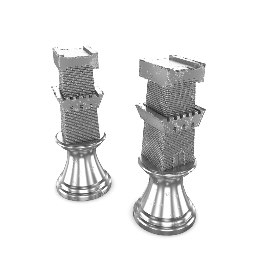 3D Rook Chess Realistic - TurboSquid 1190306