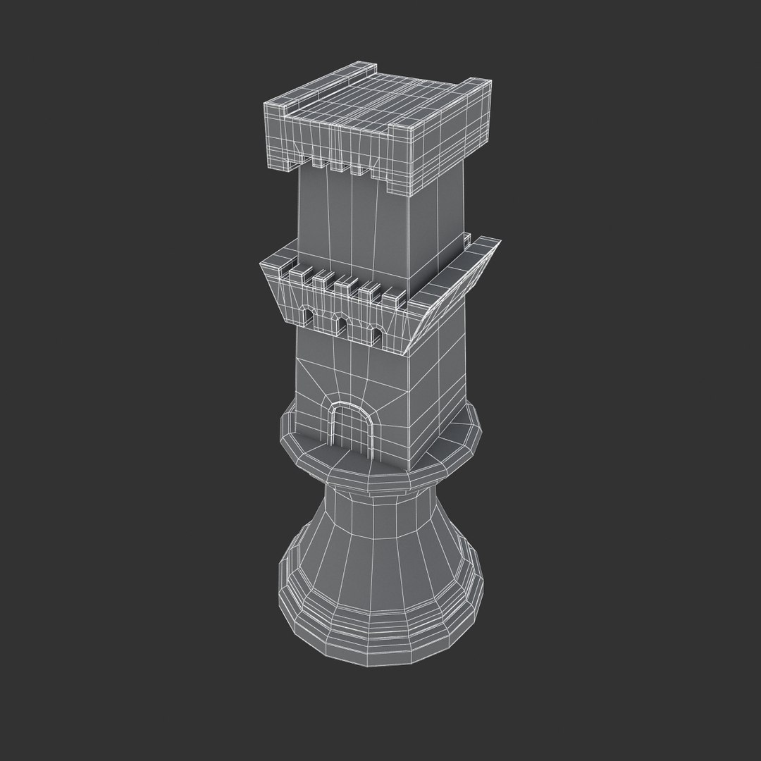 3D Rook Chess Realistic - TurboSquid 1190306