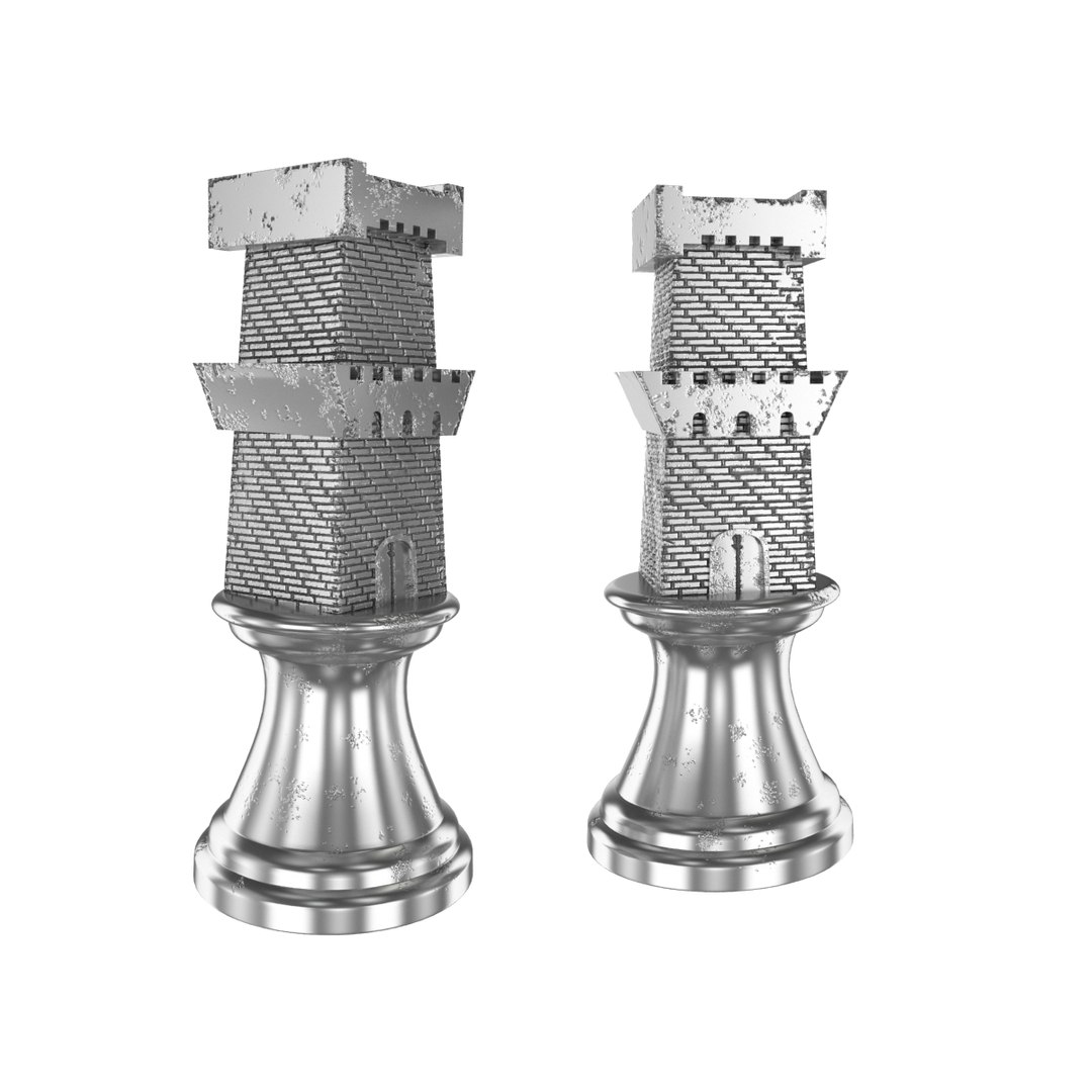 3D Rook Chess Realistic - TurboSquid 1190306