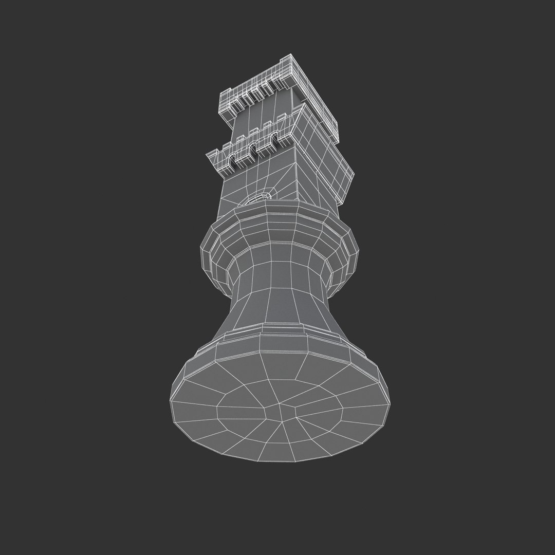 3D Rook Chess Realistic - TurboSquid 1190306