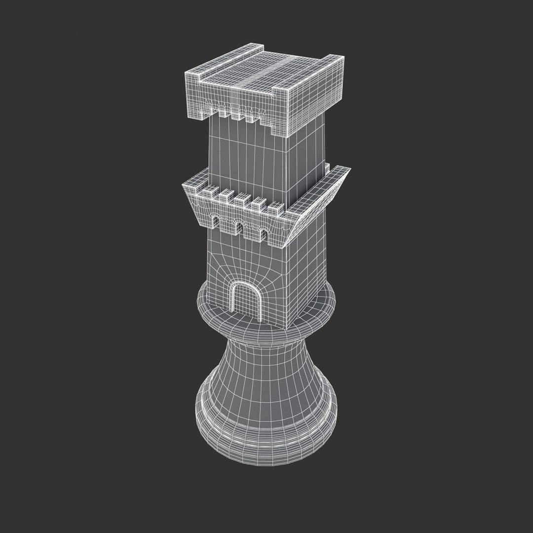 3D Rook Chess Realistic - TurboSquid 1190306