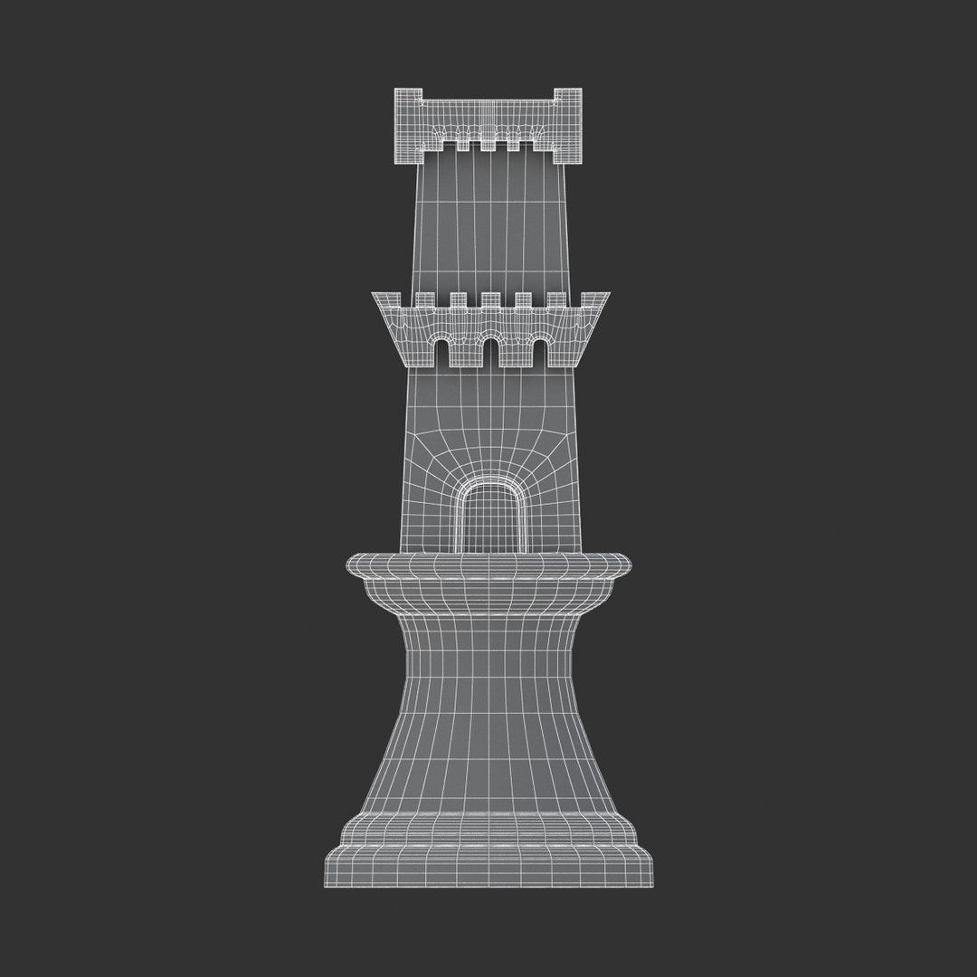 3D Rook Chess Realistic - TurboSquid 1190306