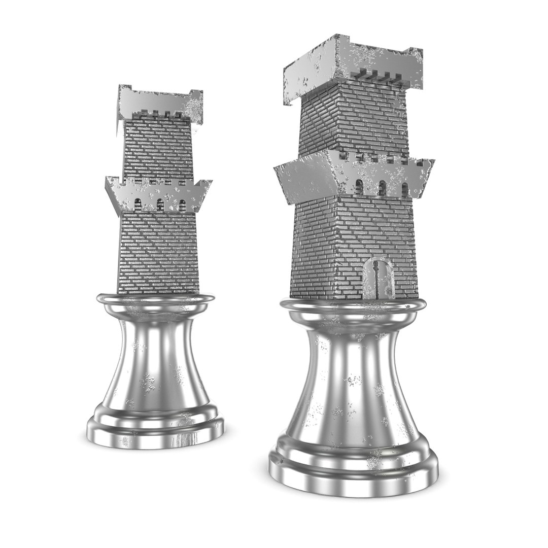 3D Rook Chess Realistic - TurboSquid 1190306