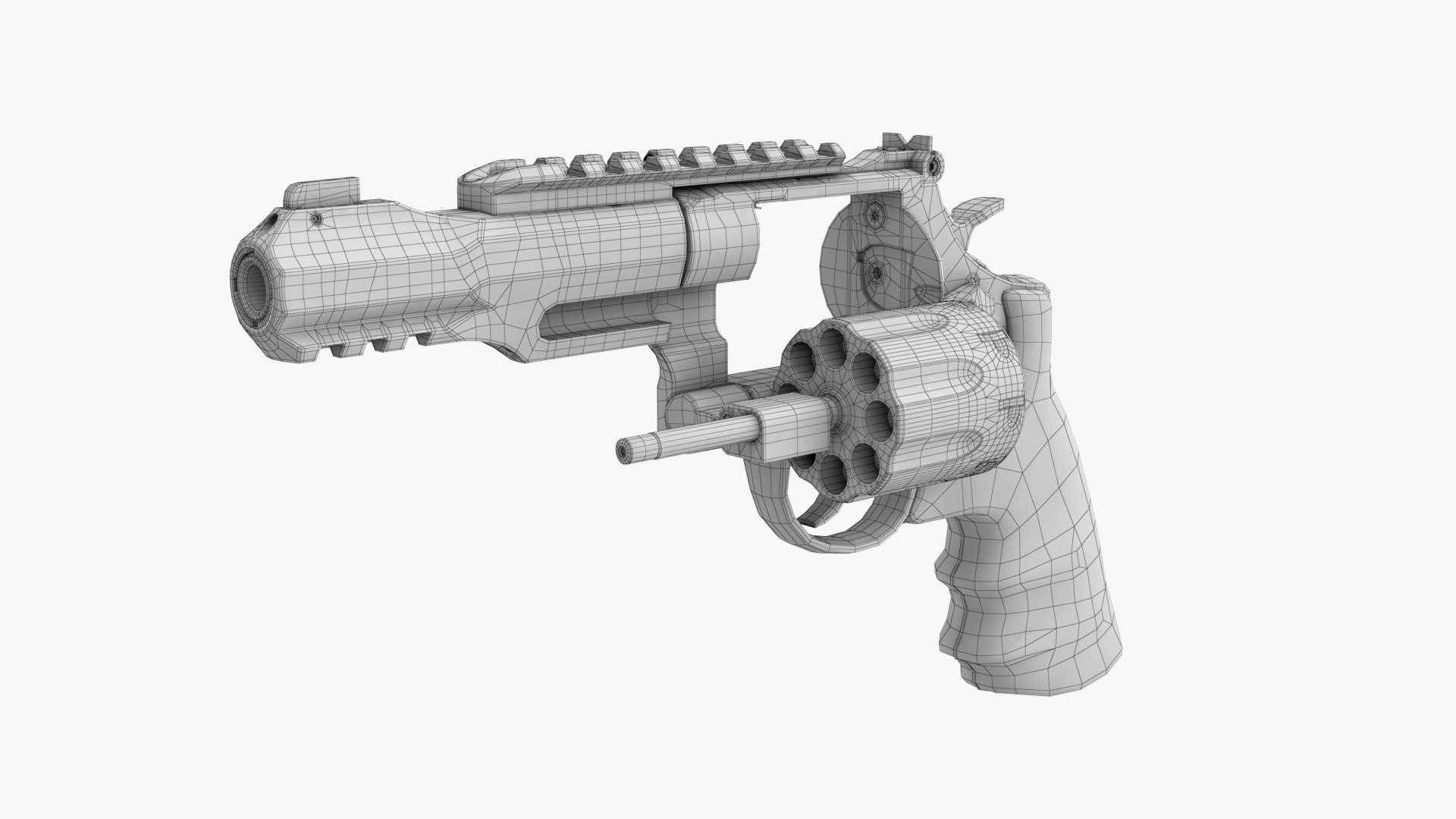 Combat Revolver No Materials Model - TurboSquid 1894301