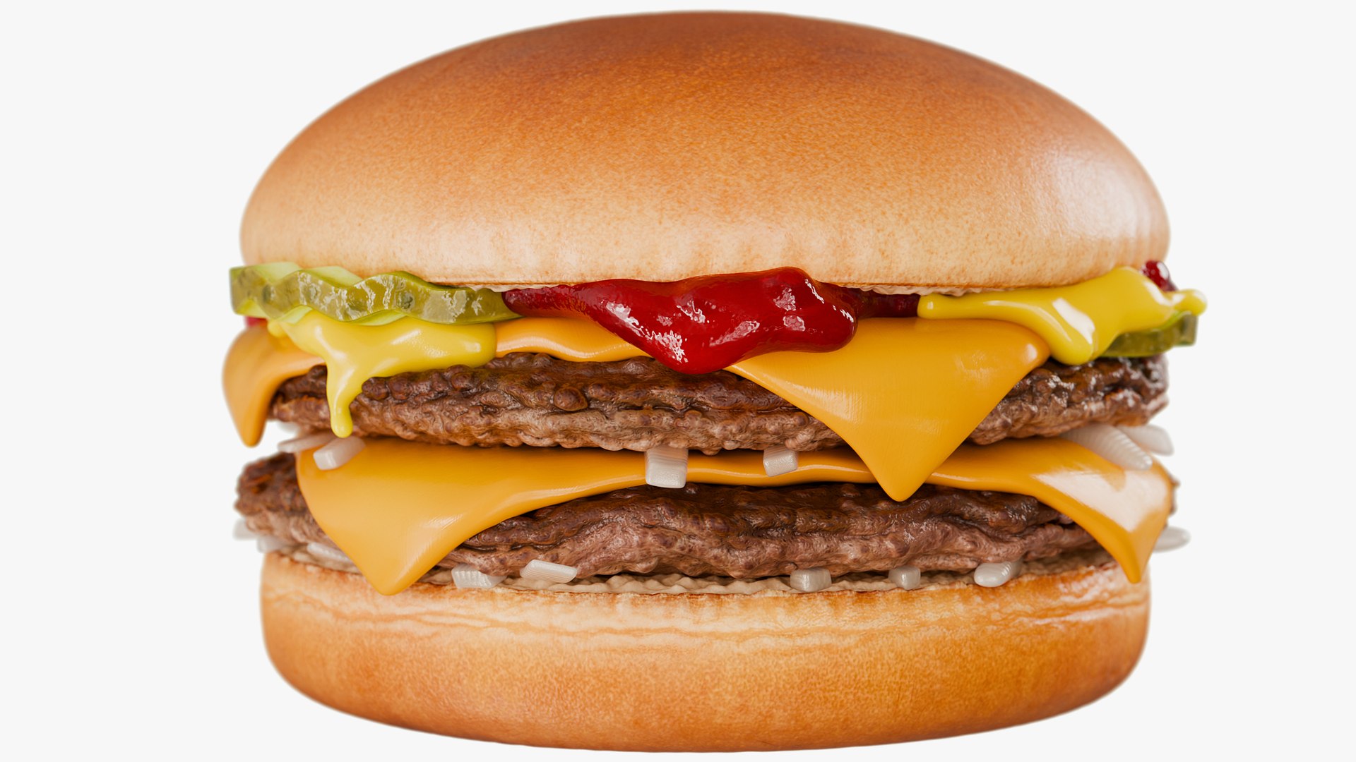Cinematic Double Cheeseburger Burger Model - TurboSquid 2385935