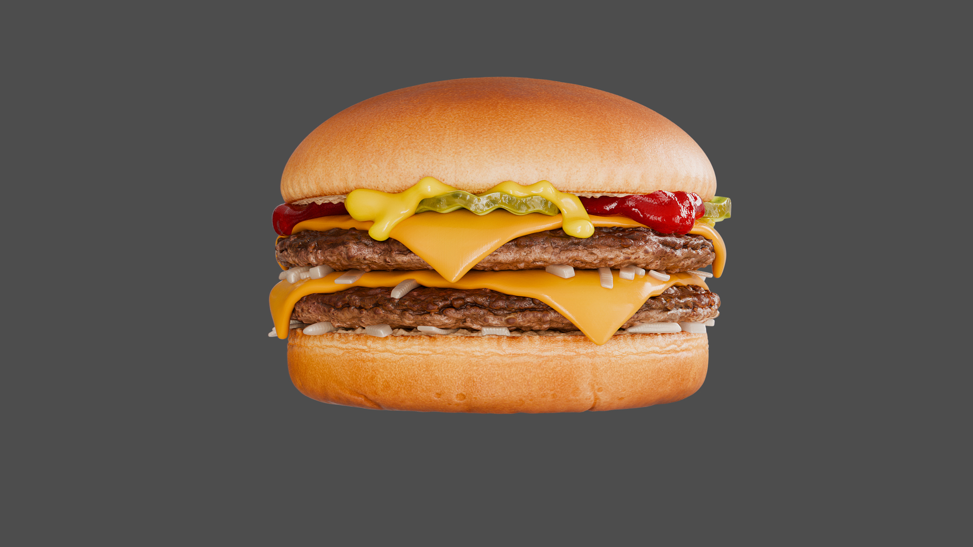 Cinematic Double Cheeseburger Burger Model - TurboSquid 2385935