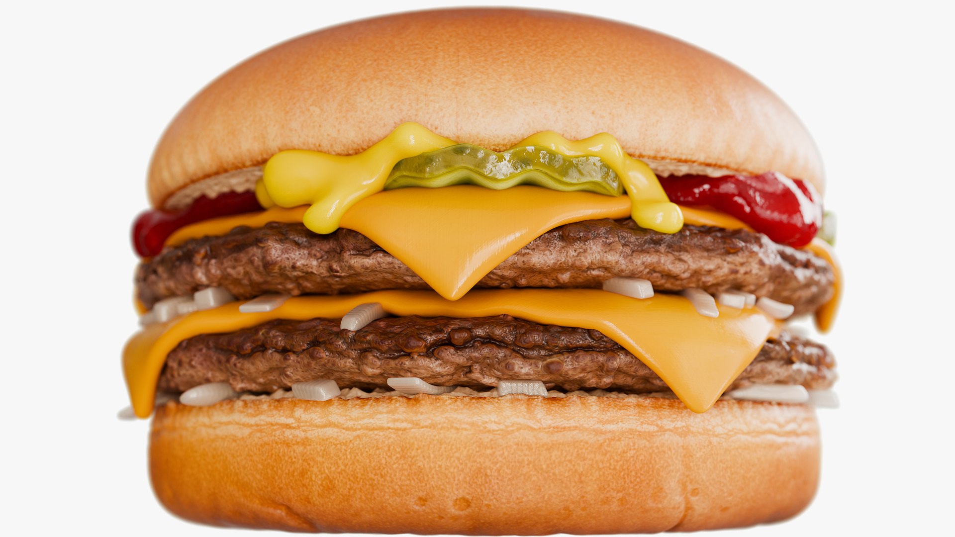 Cinematic Double Cheeseburger Burger Model - TurboSquid 2385935
