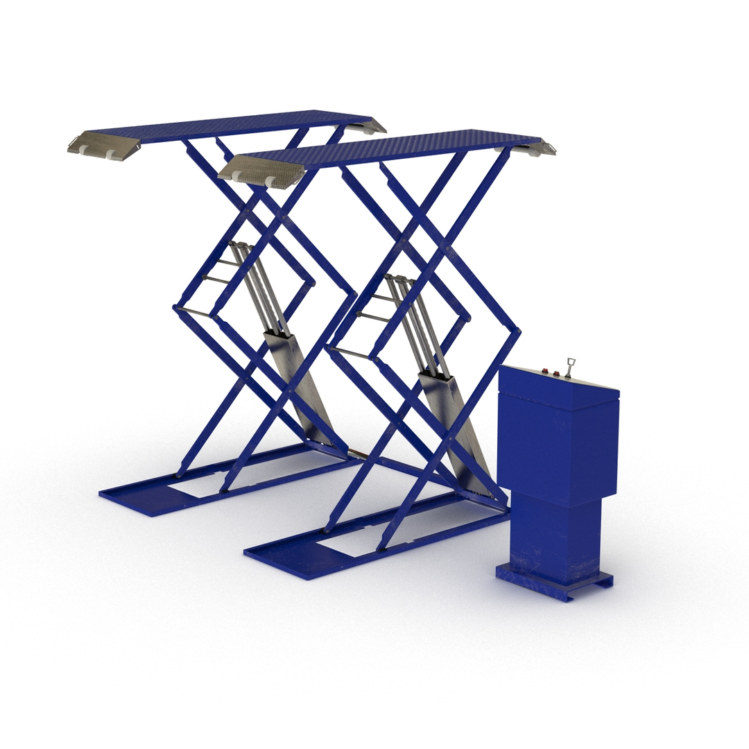 Automotive Scissor Lift 3d Obj